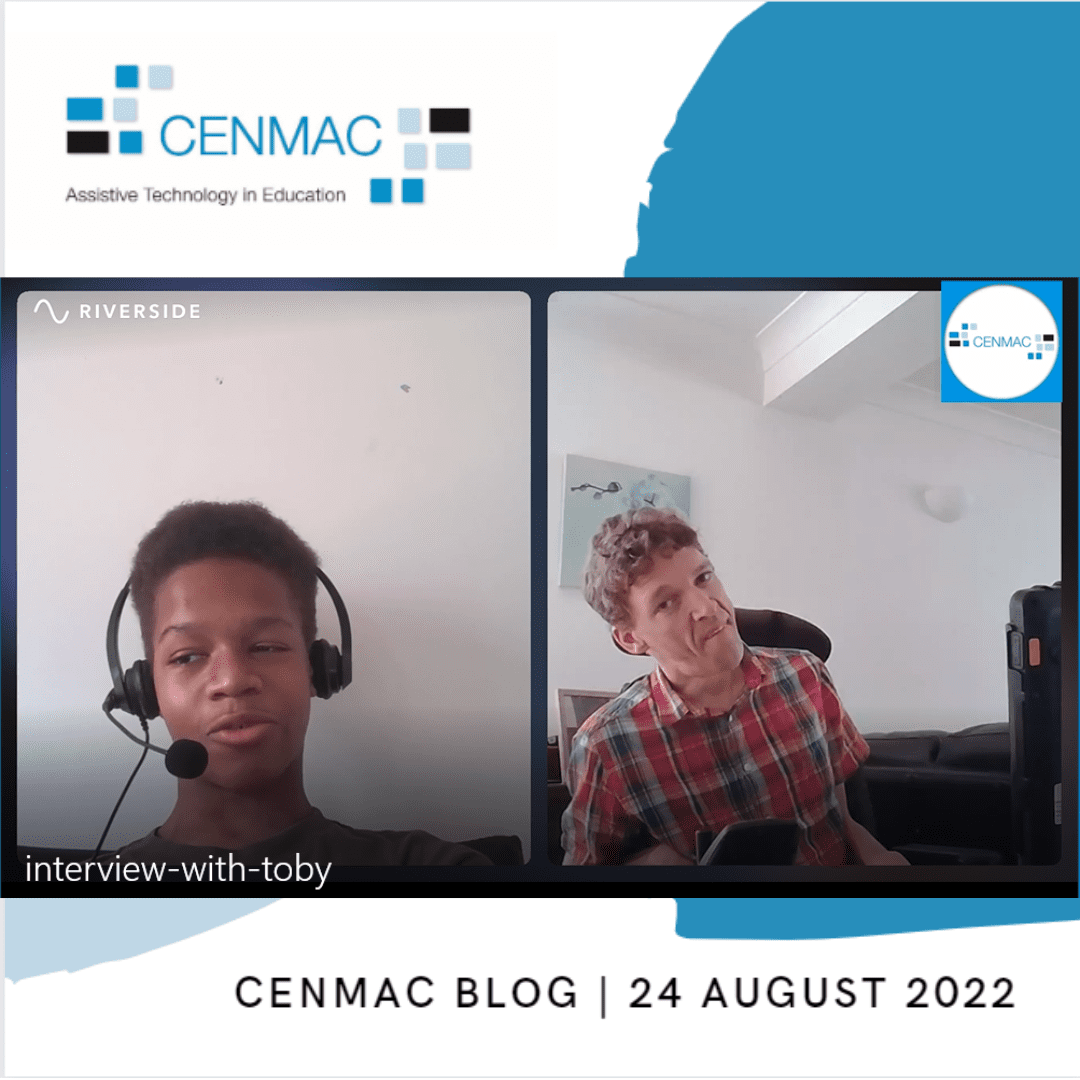 CENMAC student ambassador Khamani interviews high tech AAC user Toby ...