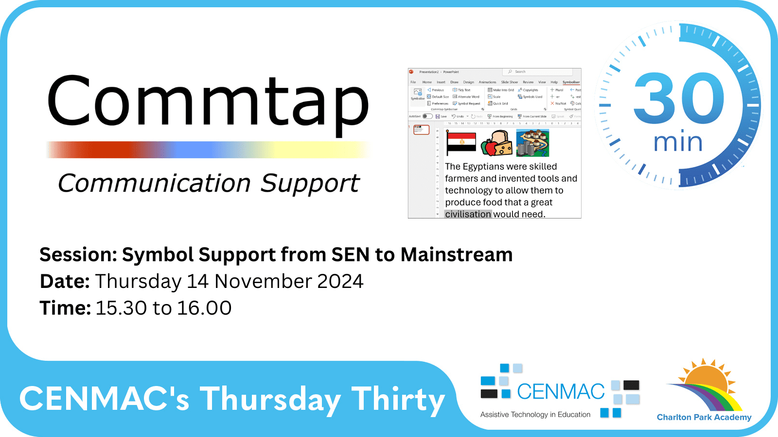 Symbol Support from SEN to Mainstream - CENMAC