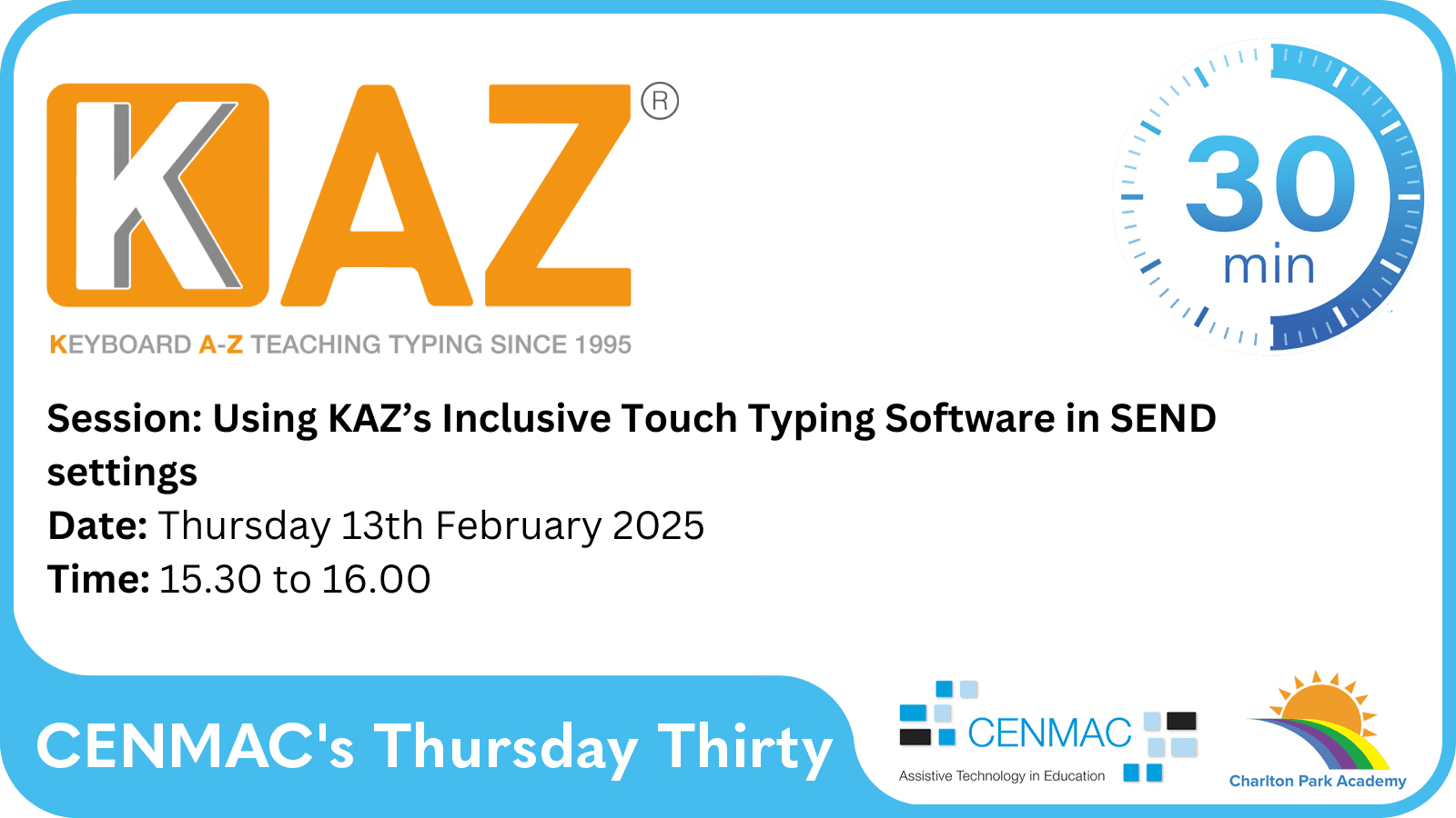 Using KAZ’s Inclusive Touch Typing Software in SEND settings - CENMAC